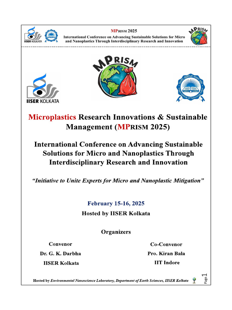Abstract Book MPrism 2025 | PDF | Coast | Sewage Treatment