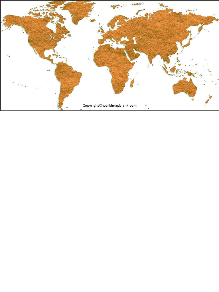 Printable World Map Blank Solid A5 2 | PDF