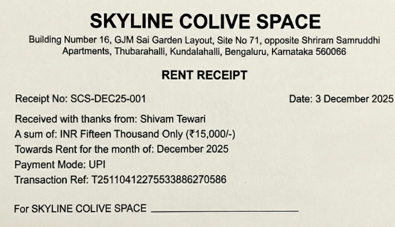 Dec Receipt | PDF