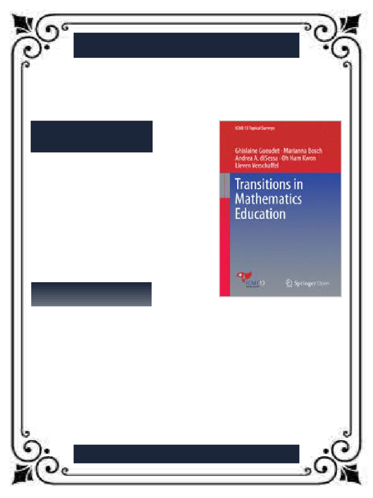 Transitions in Mathematics Education 1st Edition Ghislaine Gueudet ...
