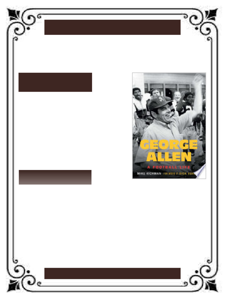 George Allen A Football Life Michael Richman Foreword By Dick Vermeil ...