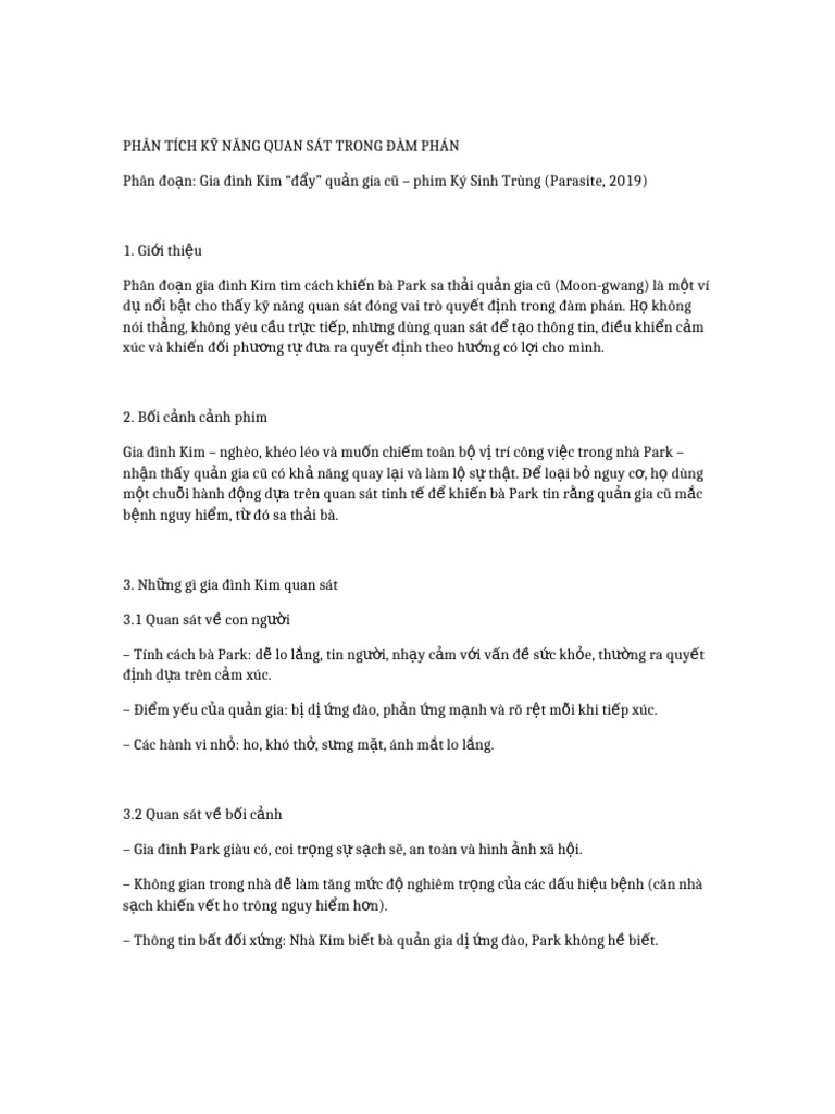 Phan Tich Ky Nang Quan Sat Trong Dam Phan | PDF