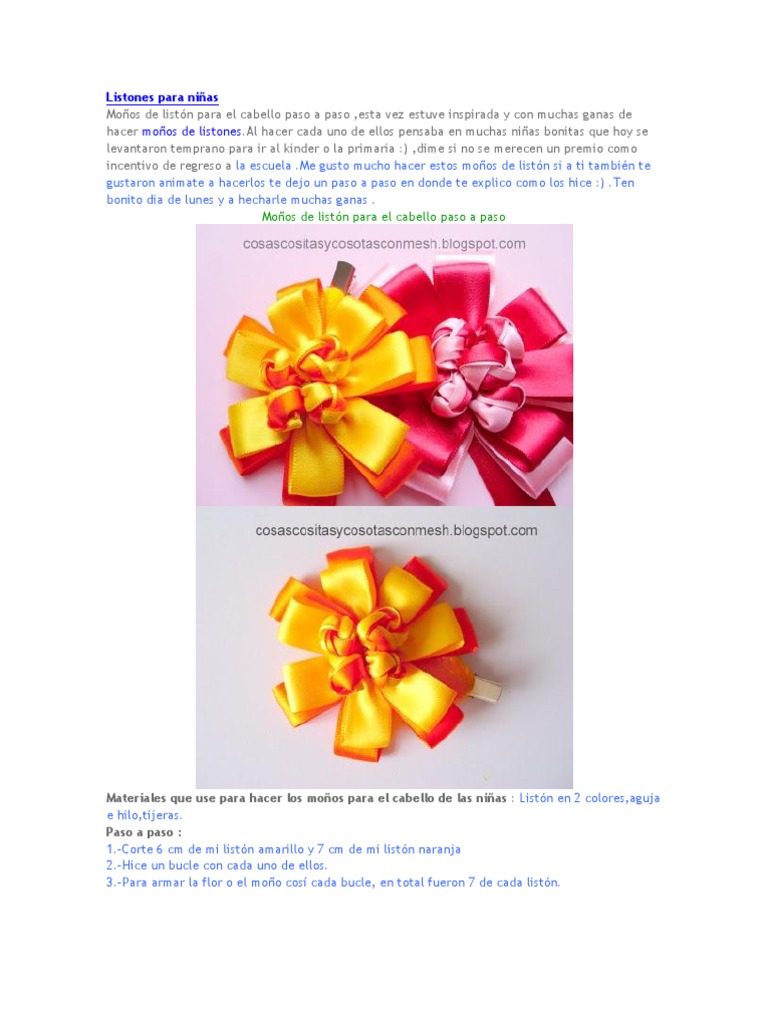 Tutorial Moños | PDF