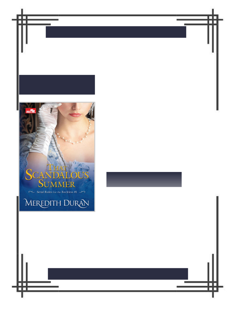 That Scandalous Summer Meredith Duran ebook redesigned version 2025 | PDF