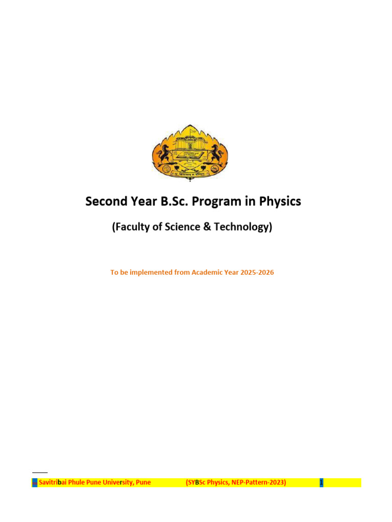 S.Y.B.Sc. (Physics)_17062025.pdf | PDF | Pressure Measurement | Bipolar ...