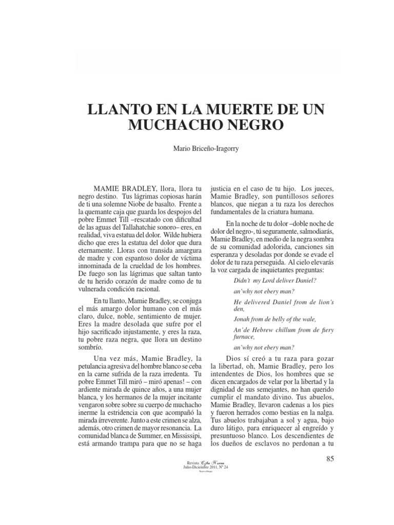 El Llanto en La Muerte de Un Muchacho Muerto - MB - Irragory | PDF ...