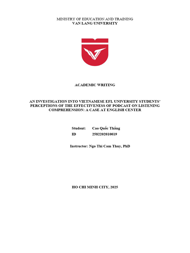 ACADEMIC WRITING-FINAL ASSIGNMENT | PDF | English As A Second Or ...