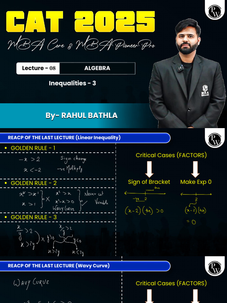 Algebra 08 - Class Notes - MBA Pro 2025 (CAT + OMETs) | PDF ...