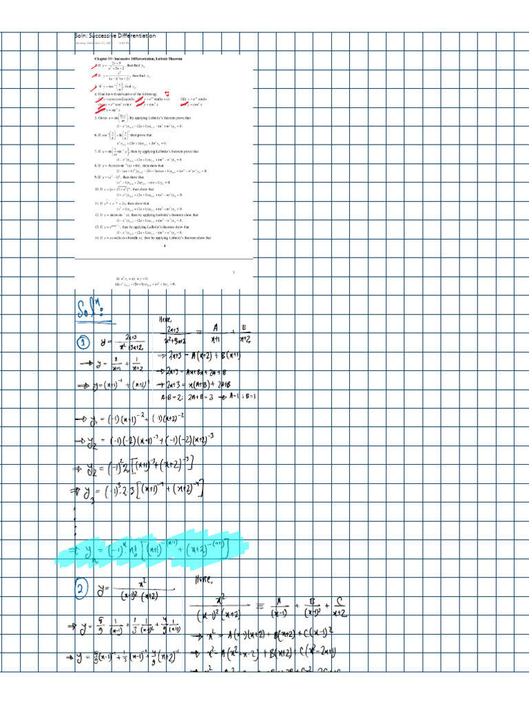 Soln Successive Differentiation | PDF