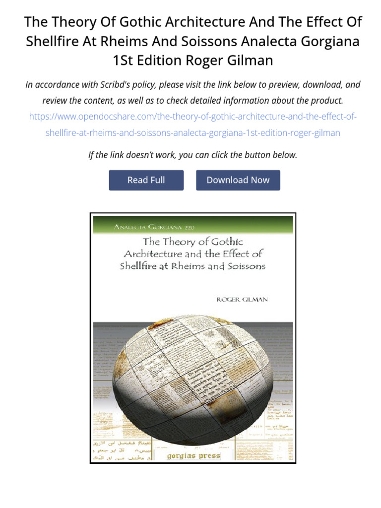 The Theory of Gothic Architecture and the Effect of Shellfire at Rheims ...