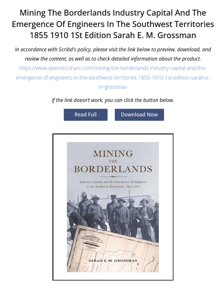 Mining the Borderlands Industry Capital and the Emergence of Engineers ...