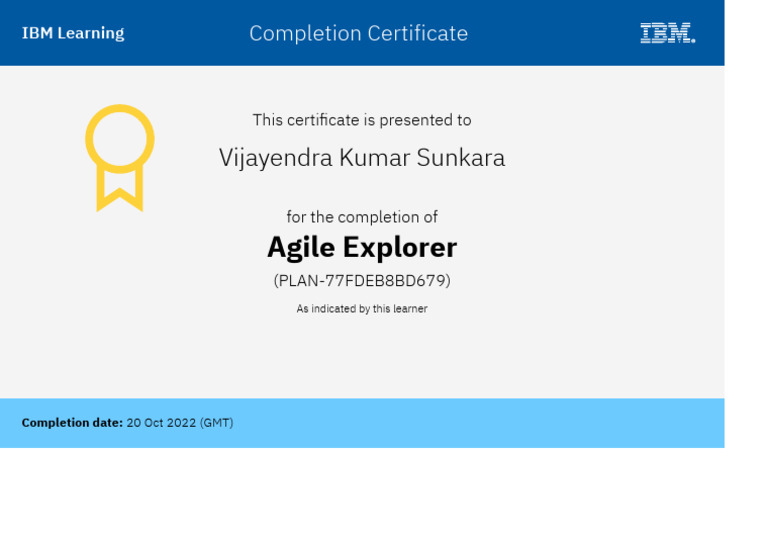 AGile Explorer Certificate | PDF
