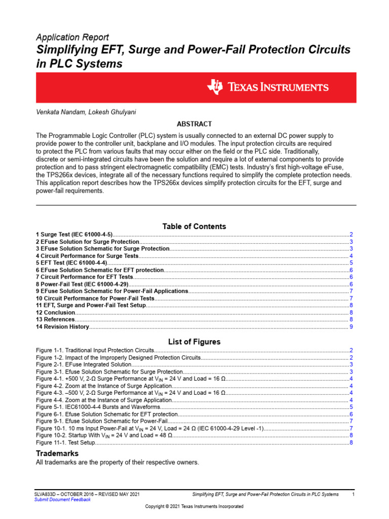 Simplifying EFT, Surge and Power-Fail Protection Circuits in PLC ...