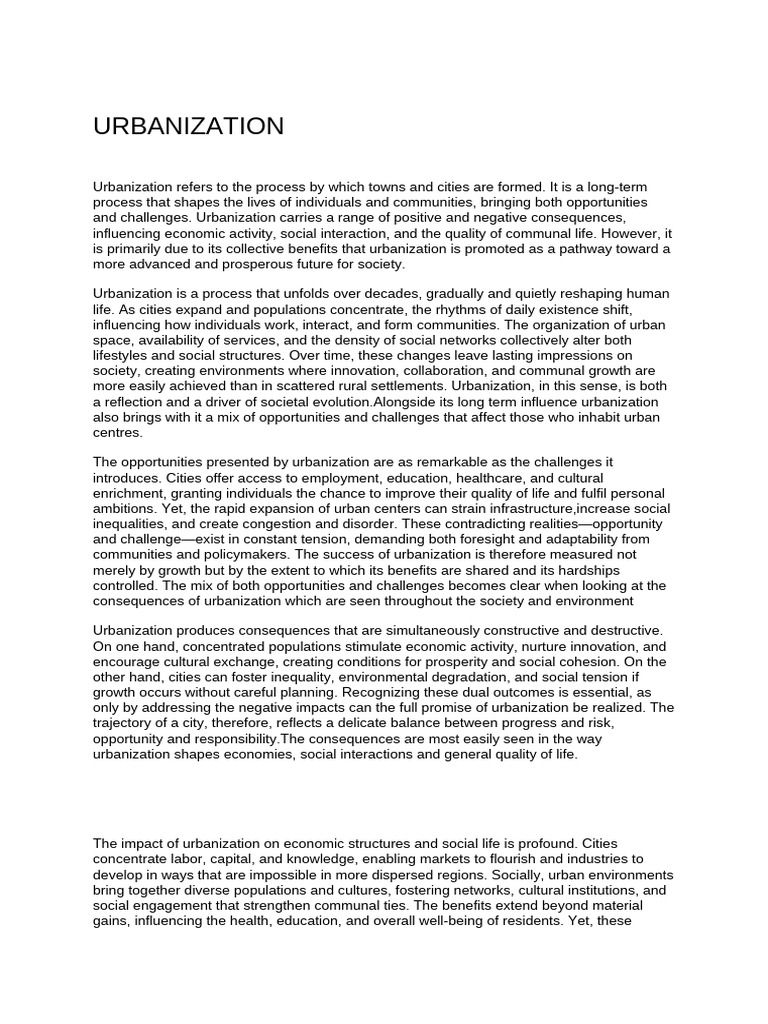 Article 2 | PDF | Urbanization | City