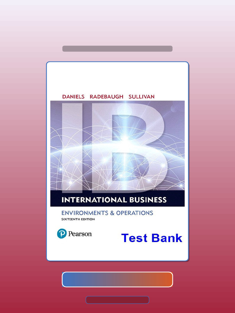 International Business 16th Edition Daniels Test Bank | PDF | Science ...