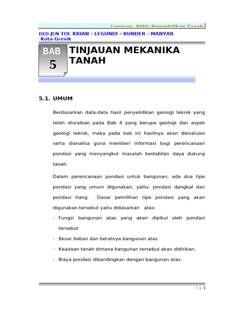 Analisis Daya Dukung Tanah Pondasi Tiang | PDF