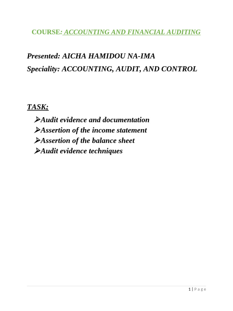 Audit Evience ISA 500 | PDF | Audit | Balance Sheet