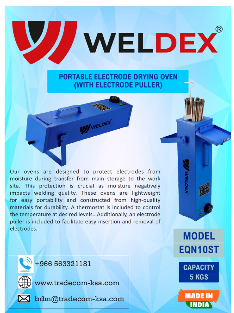 1- EQ10ST - 5kg Portable Oven WELDEX | PDF
