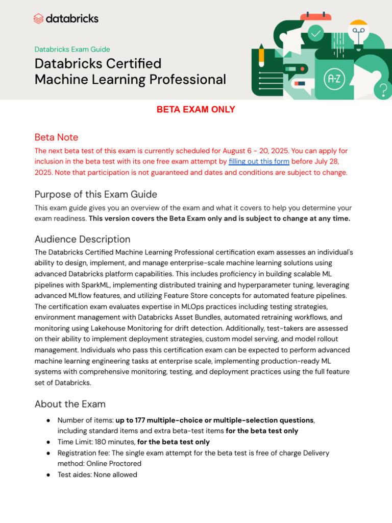 Databricks ML Professional | PDF | Software Testing | Machine Learning
