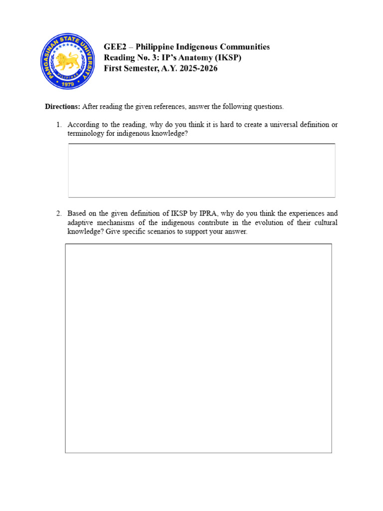 Reading No. 3 - Ip-S Anatomy | PDF
