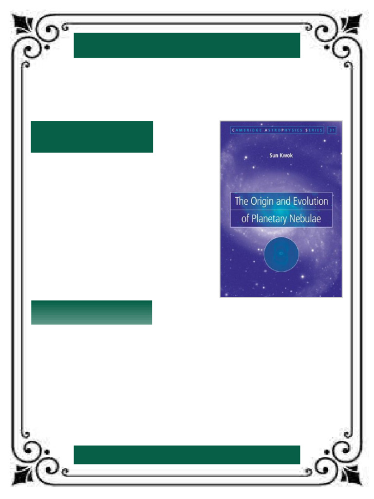 The Origin and Evolution of Planetary Nebulae Cambridge Astrophysics ...