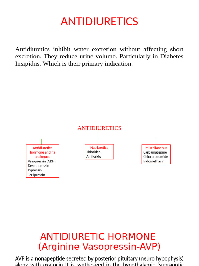 Antidiuretic Hormone | PDF | Endocrine System