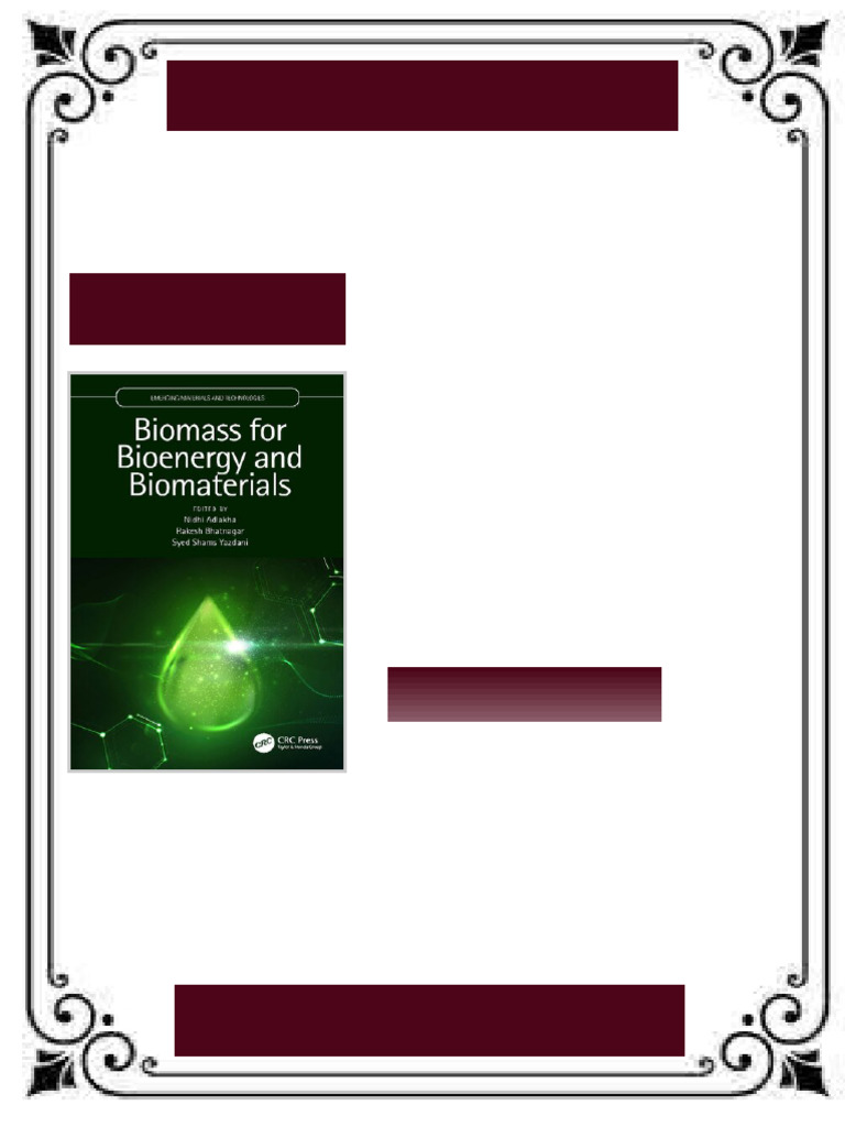 Biomass for bioenergy and biomaterials First Edition. Edition Syed ...