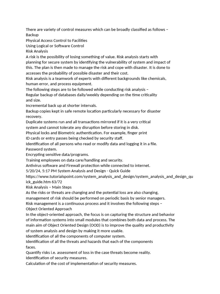 Variety of Control Measures 588 | PDF | Class (Computer Programming ...