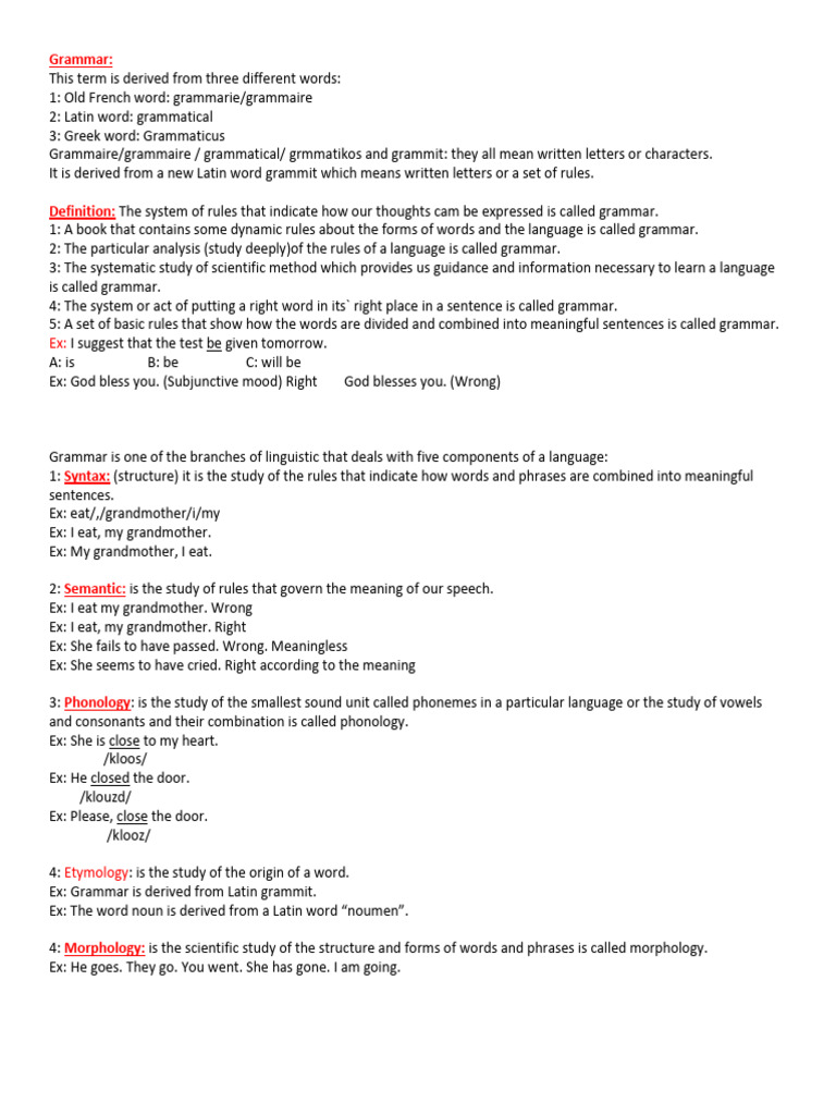 Special Grammar | PDF | Part Of Speech | Adverb