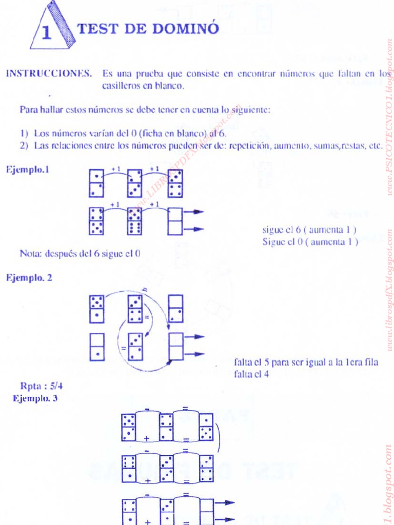 TEST DE DOMINÓ-EJERCICIOS RESUELTOS (NXPowerLite) | PDF