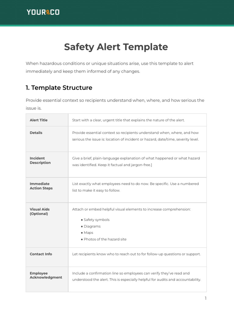 Safety Alert Template for Hazards | PDF | Safety