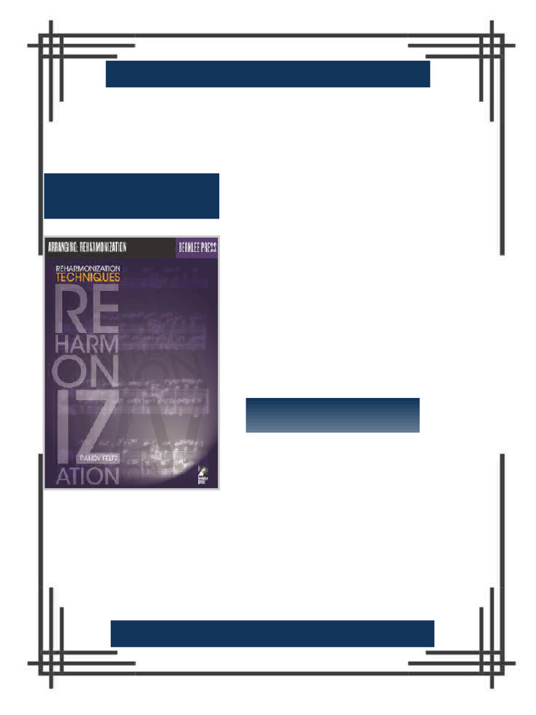 Reharmonization Techniques Randy Felts complete ebook edition | PDF