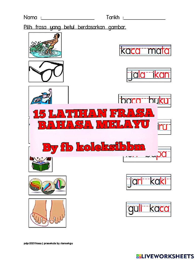 15 Latihan Frasa Bahasa Melayu | PDF