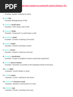 Biology Prefixes and Suffixes Guide | PDF | Cell (Biology) | Biology
