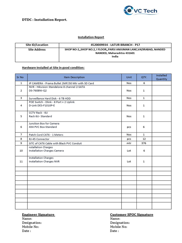 Installation Report LATUR | PDF | Computer Engineering | Computer Hardware