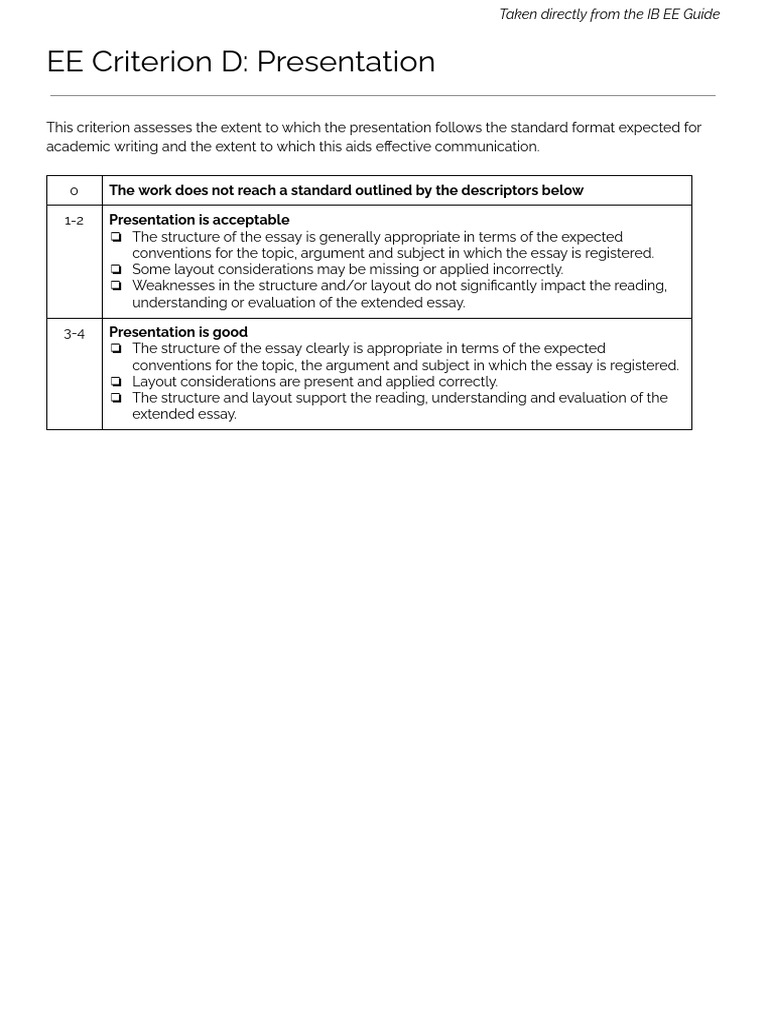 Criterion D - Presentation | PDF