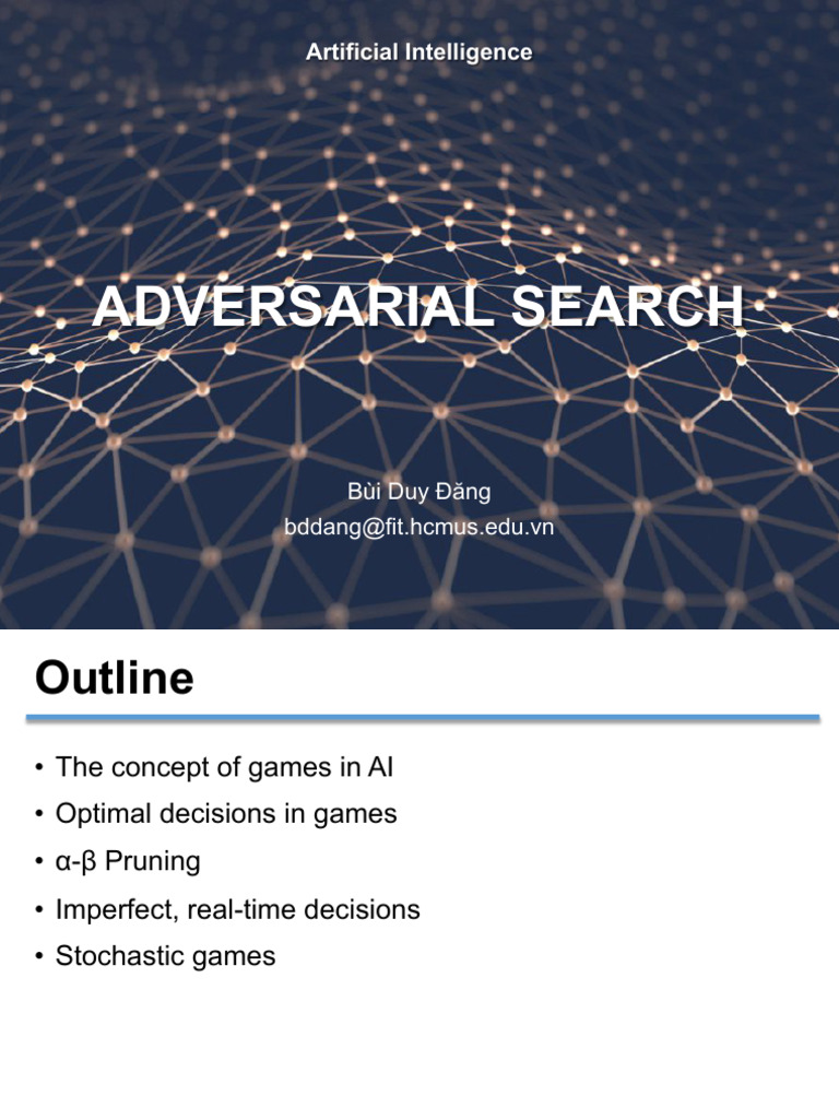 Adversarial Search in AI Games | PDF | Applied Mathematics | Algorithms