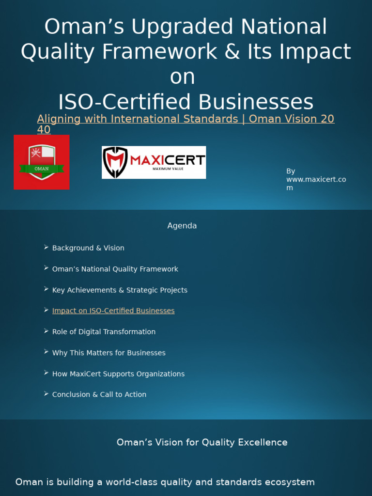 Oman’s Quality Framework & ISO Impact | PDF | Metrology | Oman