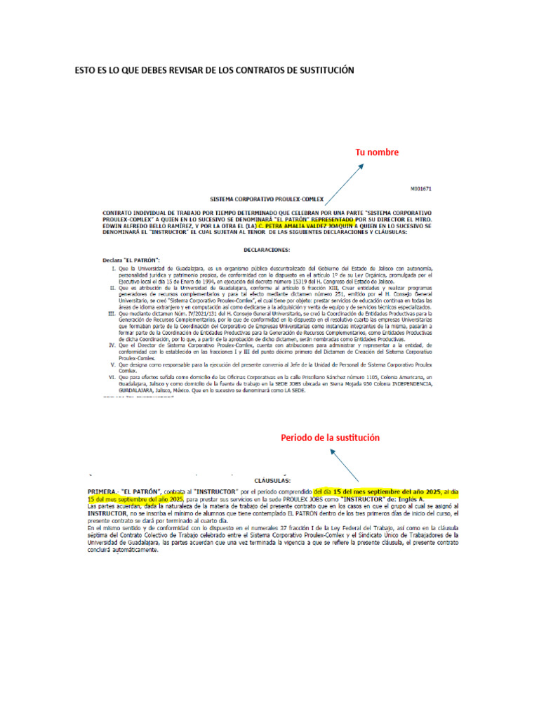 Información para Revisar Contratos | PDF
