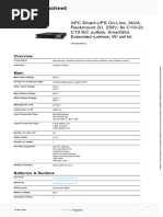 APC SRT8KXLI UPS Datasheet | PDF | Electrical Engineering | Electronics