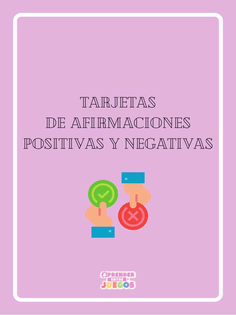 Tarjetas de Afirmaciones Positivas y Ne | PDF