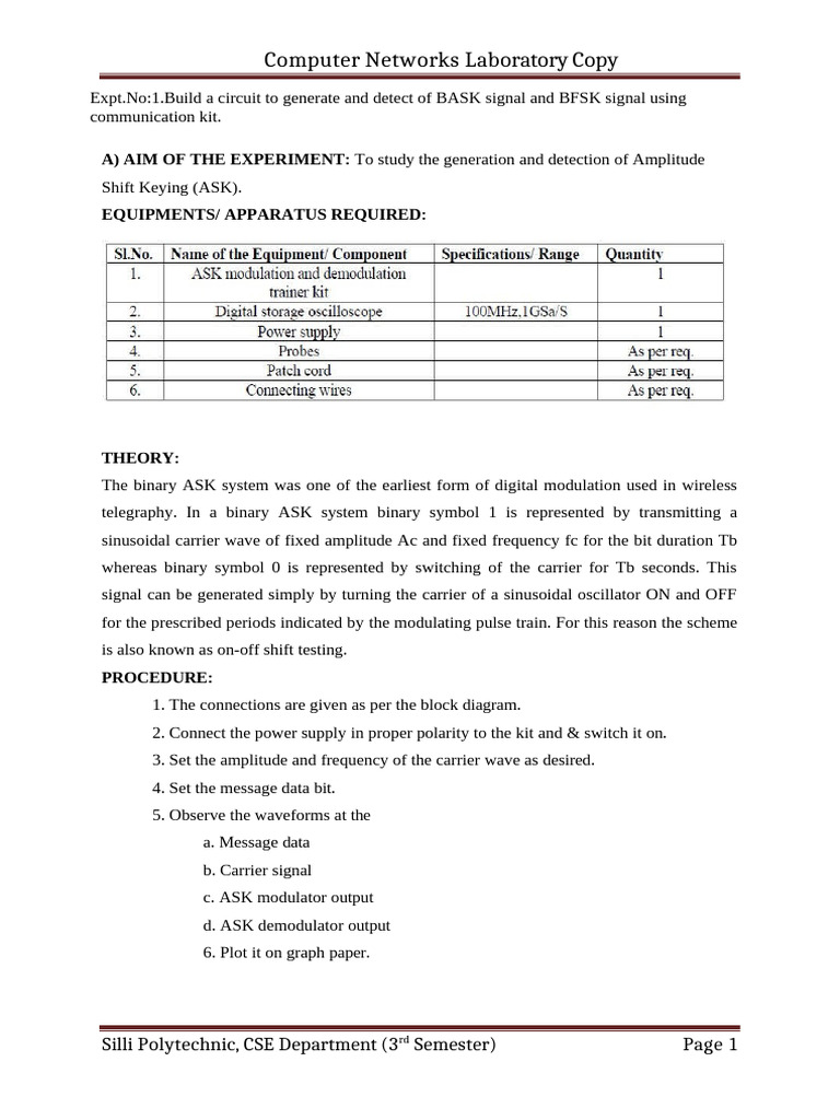 Computer Network Laboratory Copy | PDF