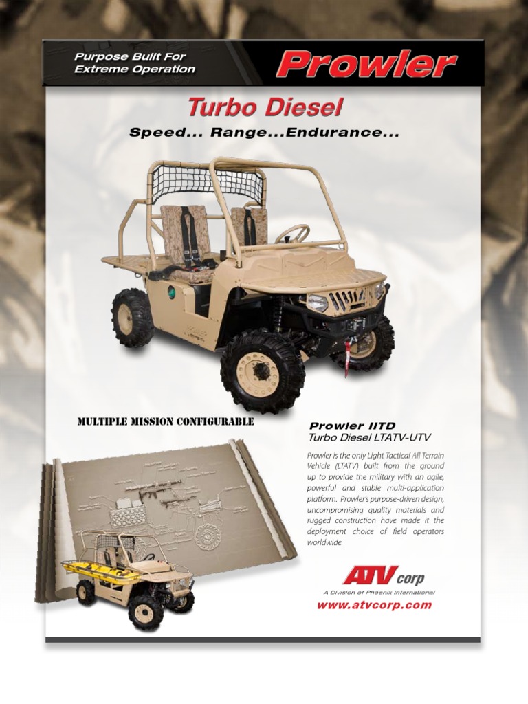 Prowler IITD Turbo Diesel LTATV Overview | PDF | Suspension (Vehicle ...