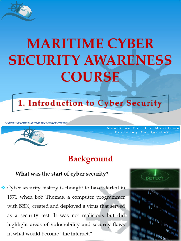 Maritime Cyber Security Awareness | PDF | Security | Computer Security
