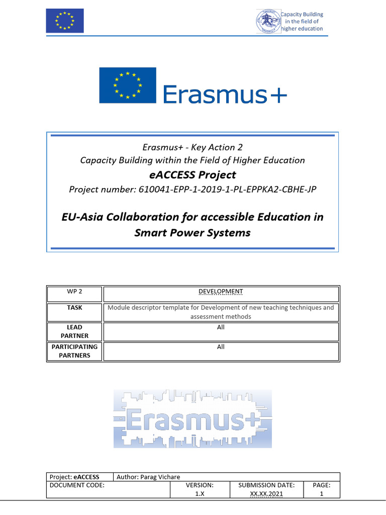 eAccess Module Descriptor_Renewable Energy and Grid Integration_WG1_v3 ...