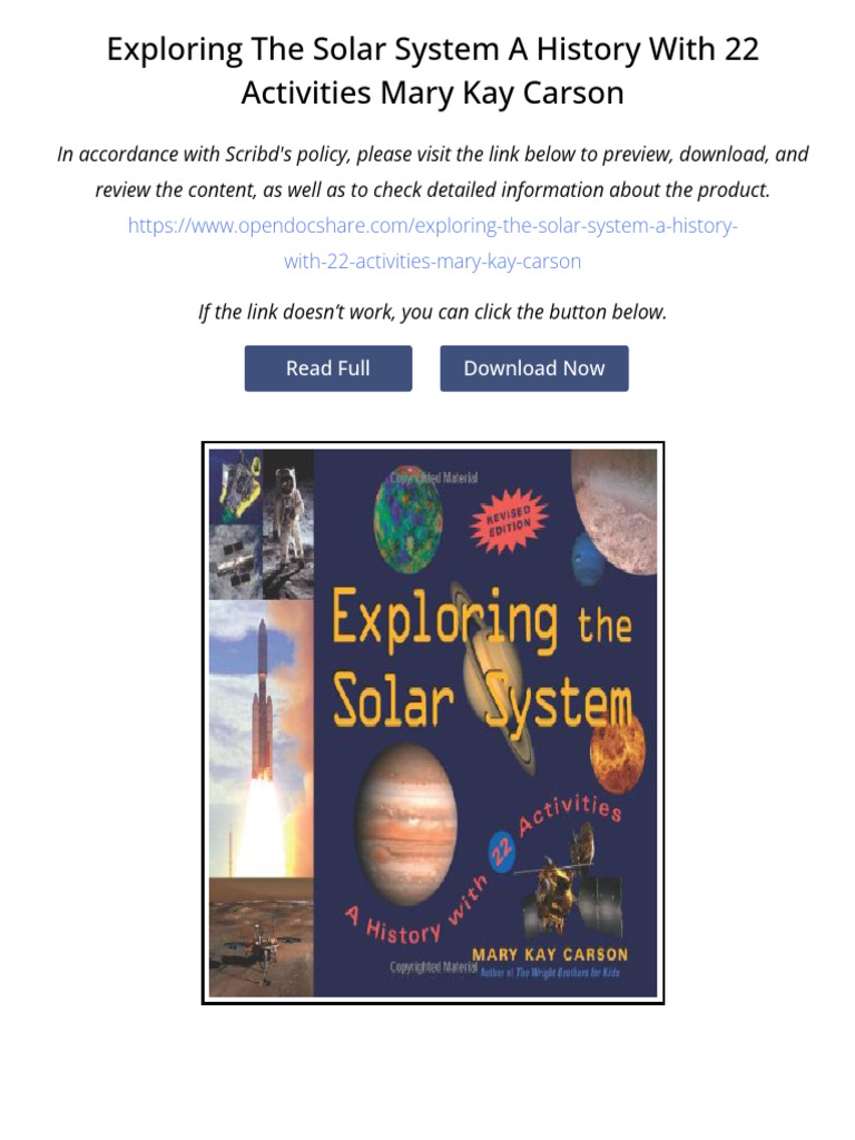Exploring The Solar System A History With 22 Activities Mary Kay Carson ...