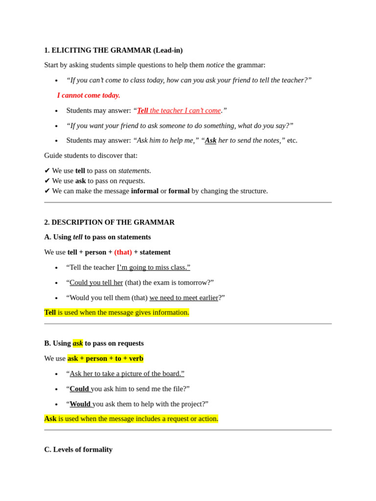 Lesson Plan19_formal and Informal Message | PDF