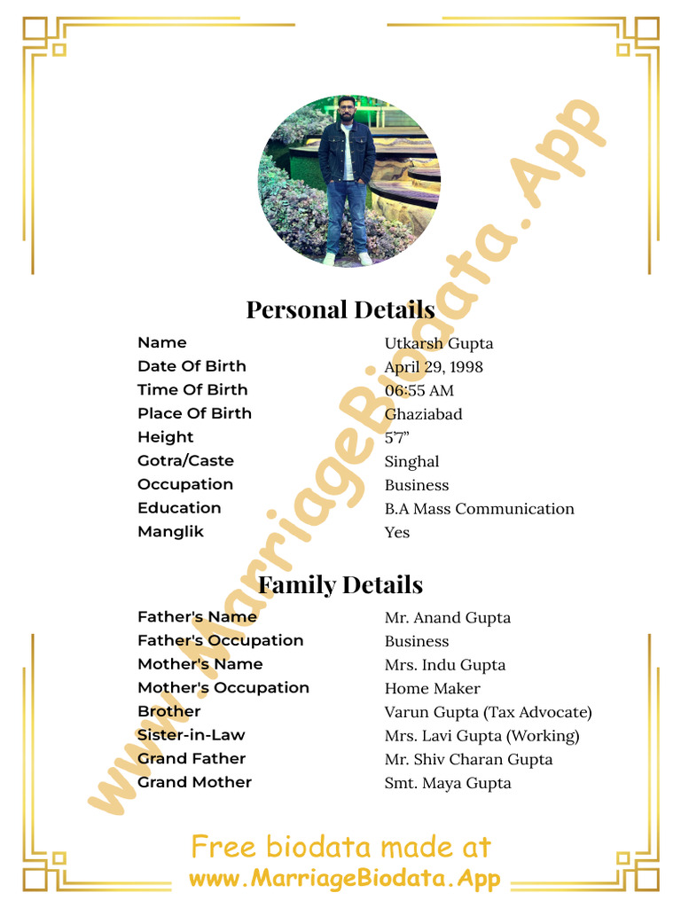 Biodata | PDF