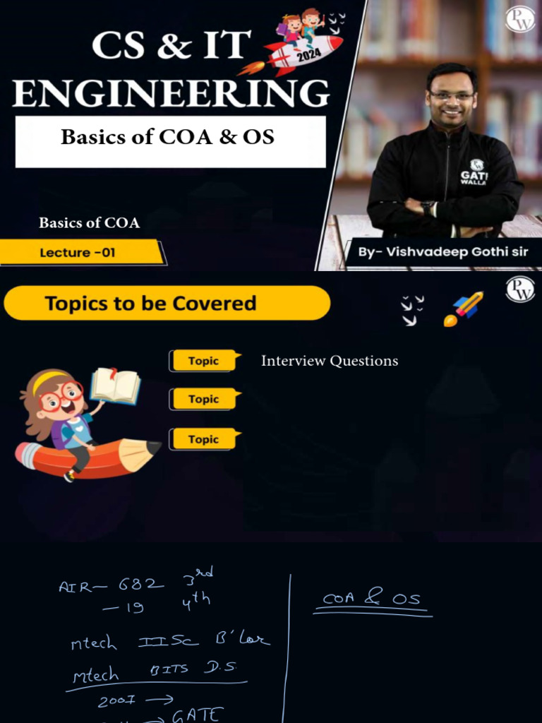 (Basics of COA & OS) Basics of COA 01 Class Notes | PDF