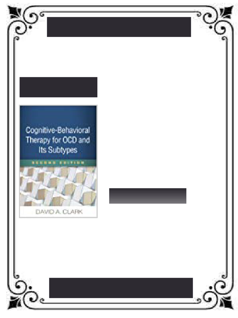 Cognitive Behavioral Therapy for OCD and Its Subtypes Second Edition ...